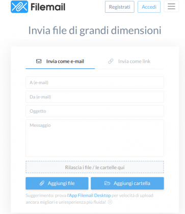 Filemail: cos'è, come funziona, prezzi, piani, app