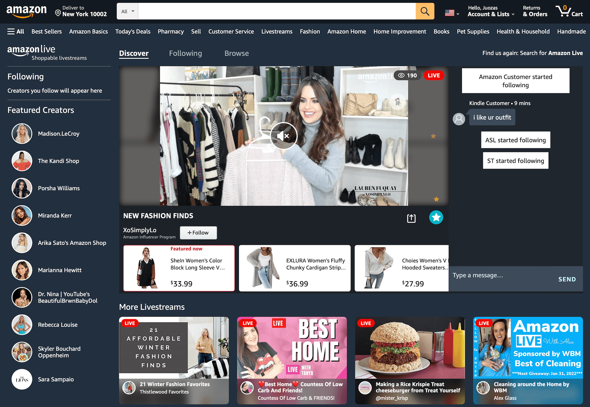 Amazon Live: la vendita con video in streaming è un flop