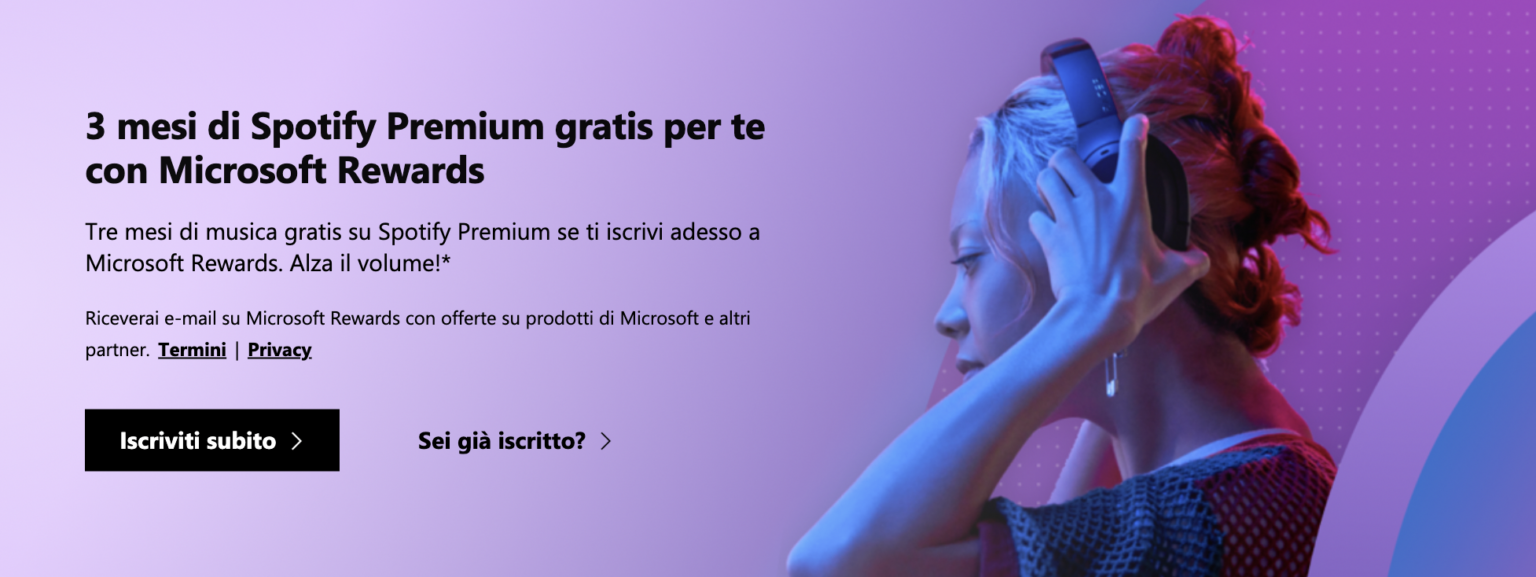 Microsoft Rewards regala tre mesi di Spotify Premium, ecco come ottenerli