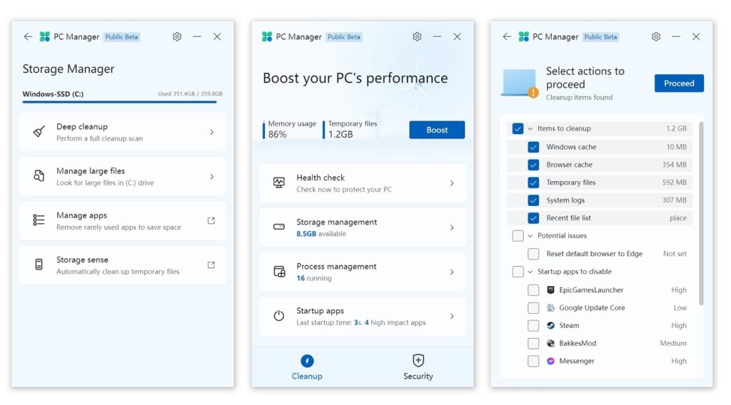 Microsoft presenta PC Manager: il "CCleaner" ufficiale di Windows 11