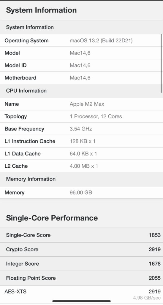 Apple Silicon M2 Max, sei tu? Specifiche e punteggi da Geekbench