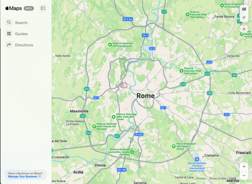 Disponibile la versione web di Apple Mappe, accessibile direttamente ...