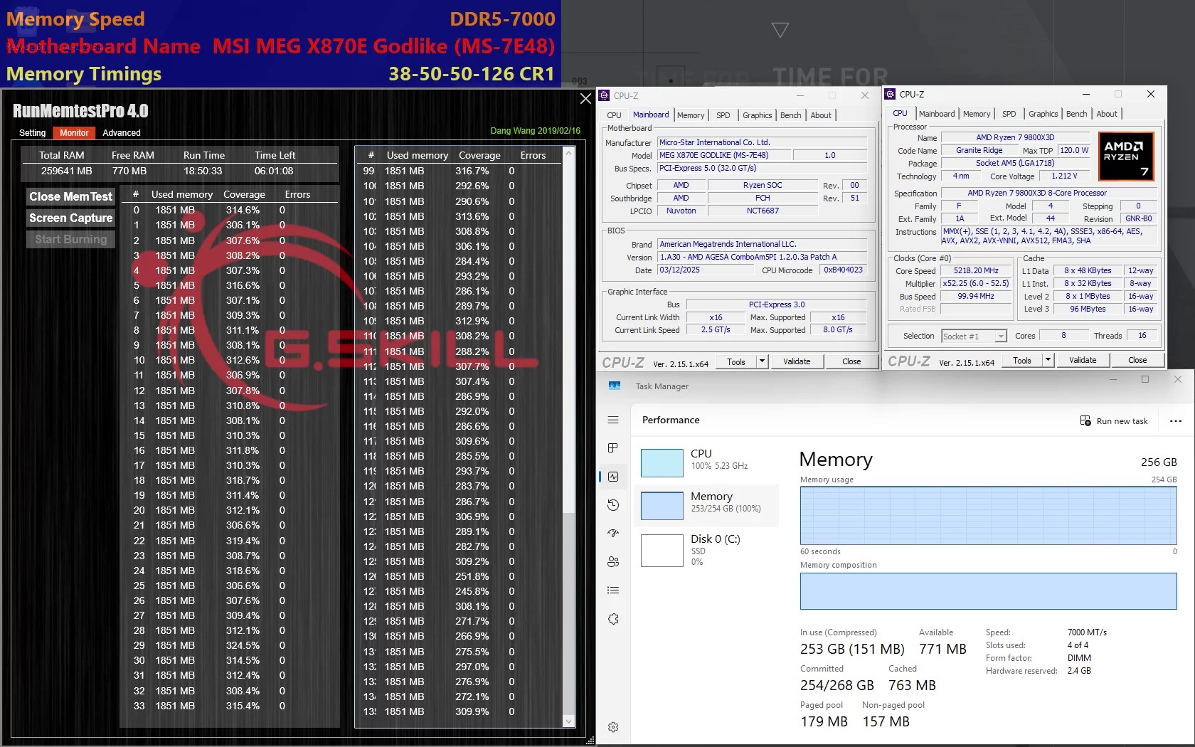 G.Skill svela il primo kit DDR5 al mondo da 256 GB per sistemi AMD AM5