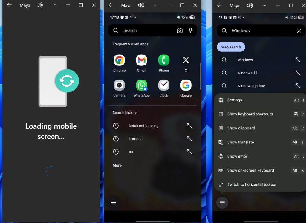 Il menù Start di Windows 11 semplifica il mirroring dello schermo da ...