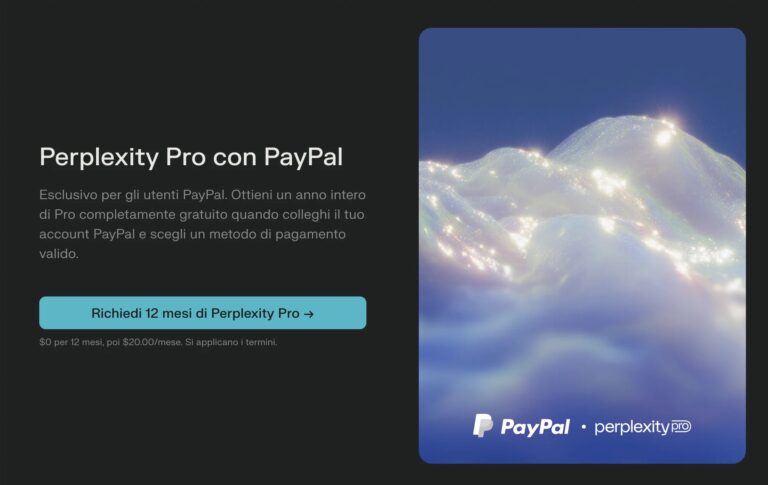 PayPal regala 12 mesi di Perplexity Pro ai suoi clienti e l'anteprima ...
