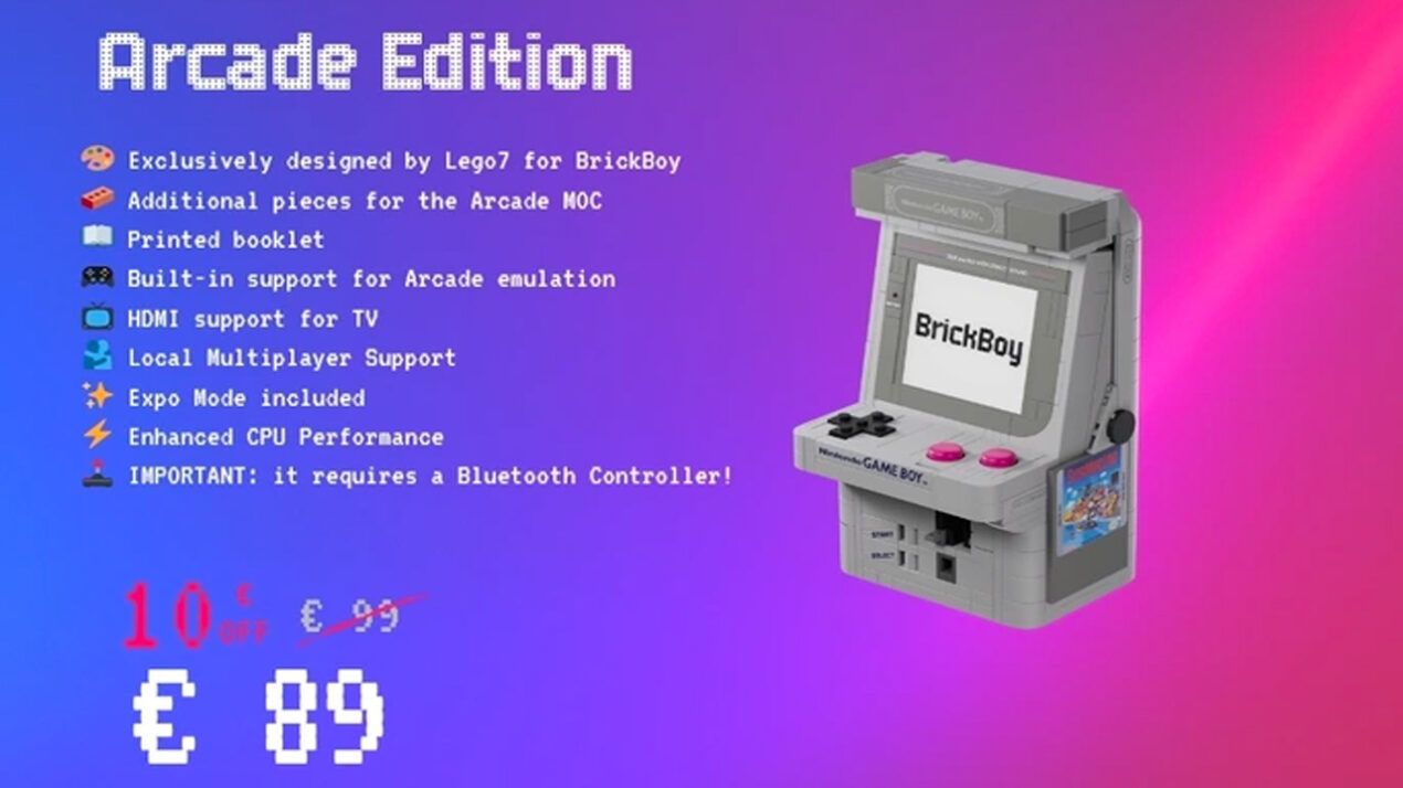 Il kit BrickBoy trasforma LEGO GameBoy in un vero e proprio cabinato arcade